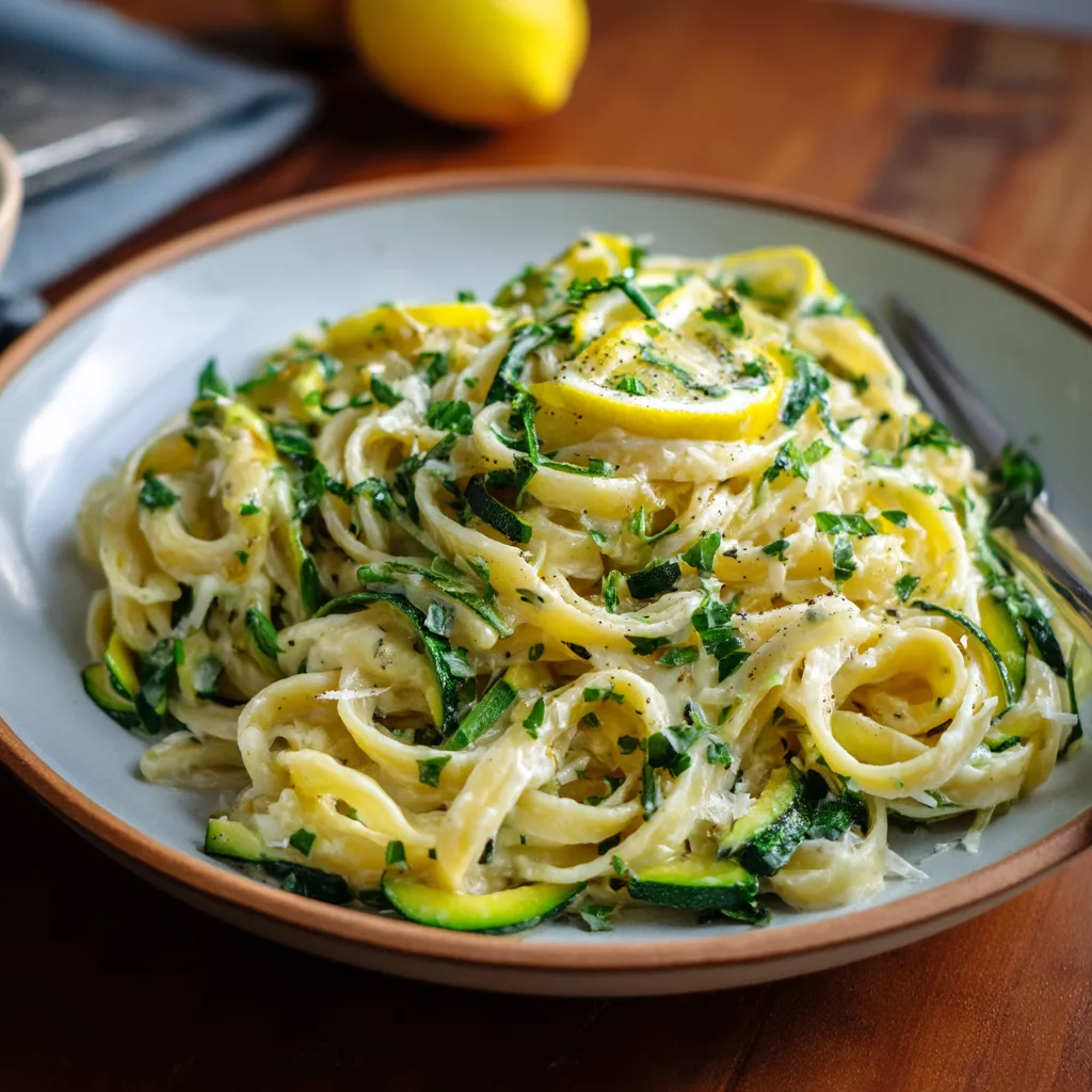 deliciously Simple Creamy Lemon Zucchini Pasta For Spring Cooking
