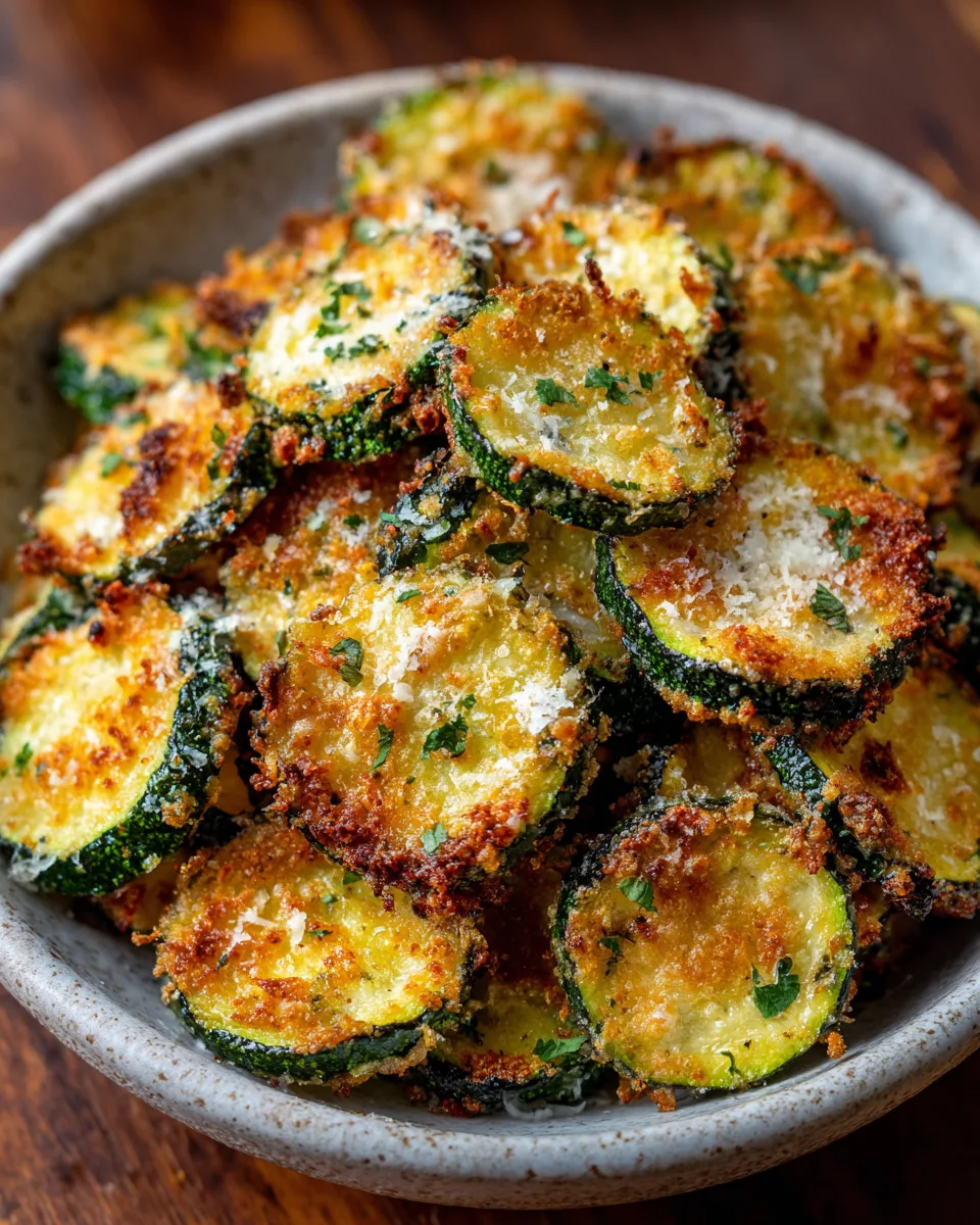 Crispy Air Fryer Zucchini Chips with Parmesan Recipe Delight