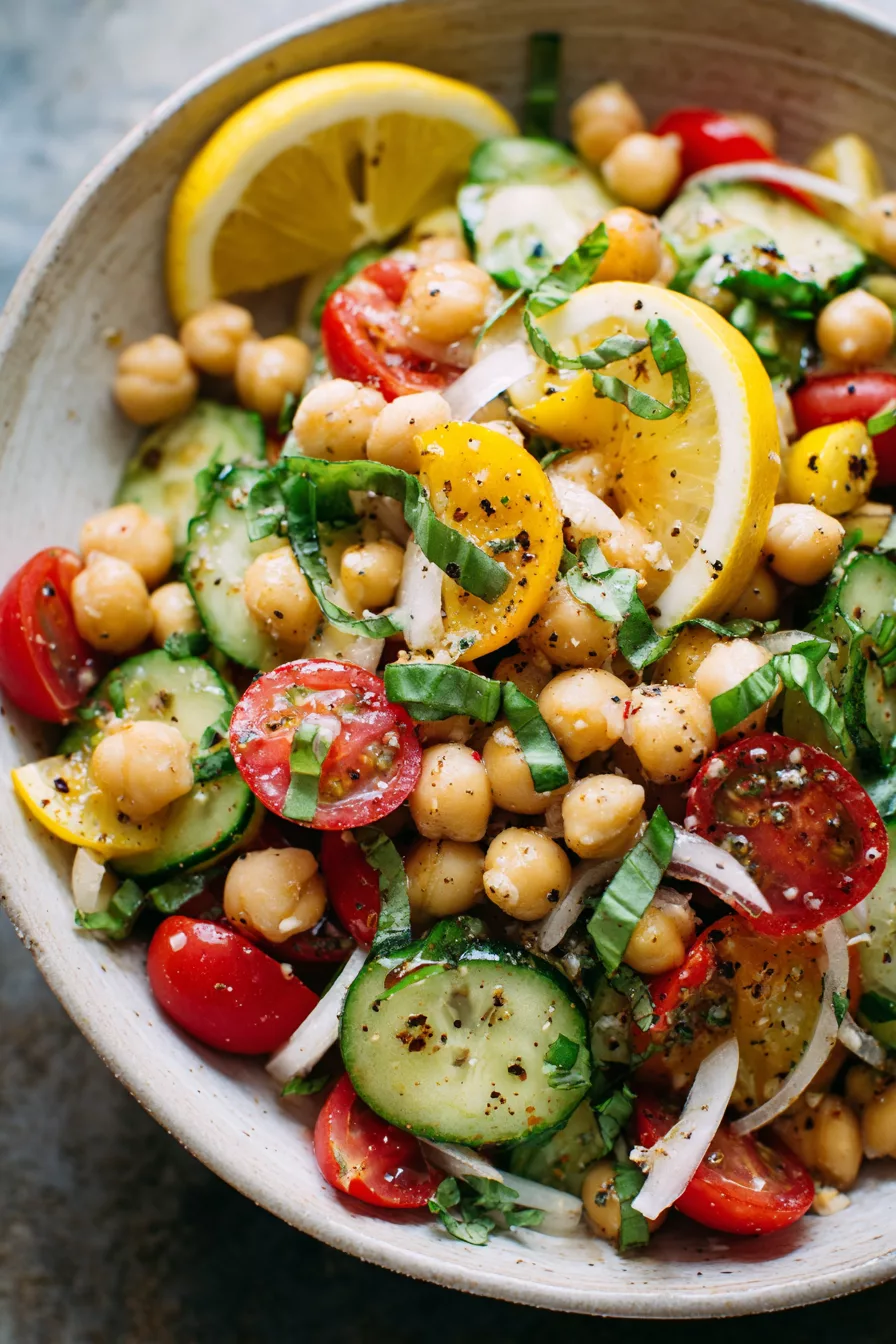 Lemon Basil Chickpea Salad: Bright, Easy & No-Cook Delight