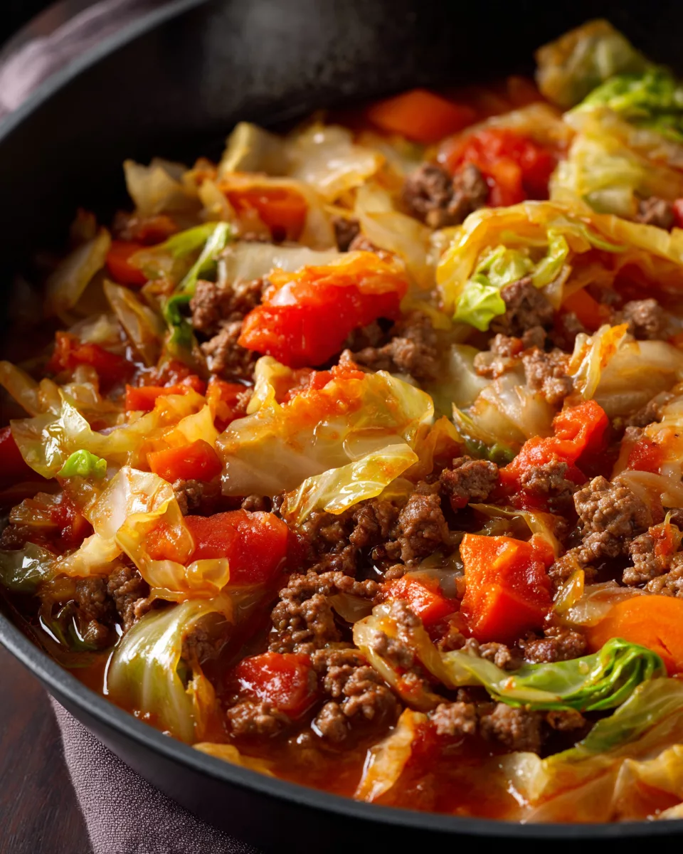 Cabbage and Ground Beef Slow Cooker Stew for Cozy Nights
