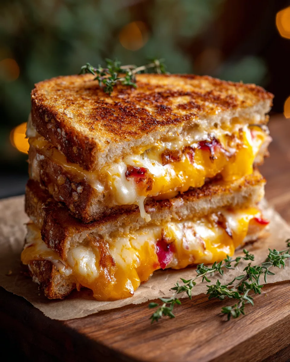 Honey Peach & White Cheddar Grilled Cheese Recipe Delight