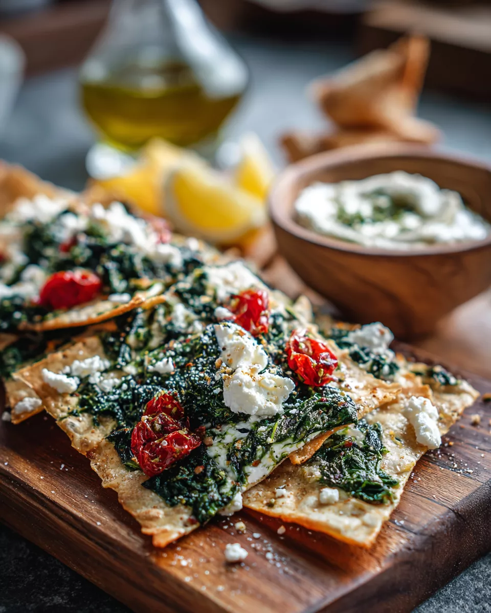 Mediterranean Spinach and Feta Crisps: Easy Snack Recipe