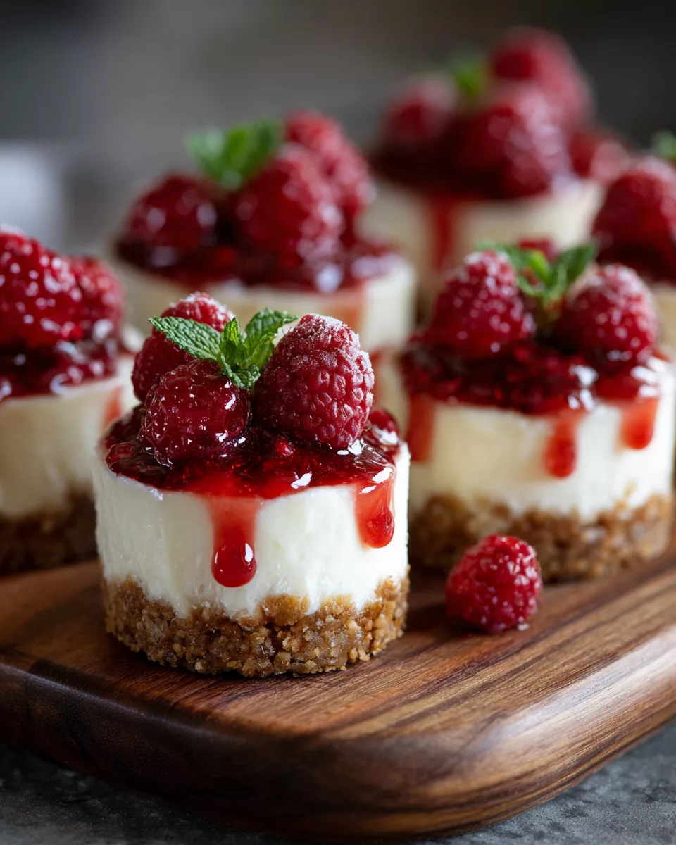 No Bake Mini Lemon Raspberry Cheesecakes Recipe Delight