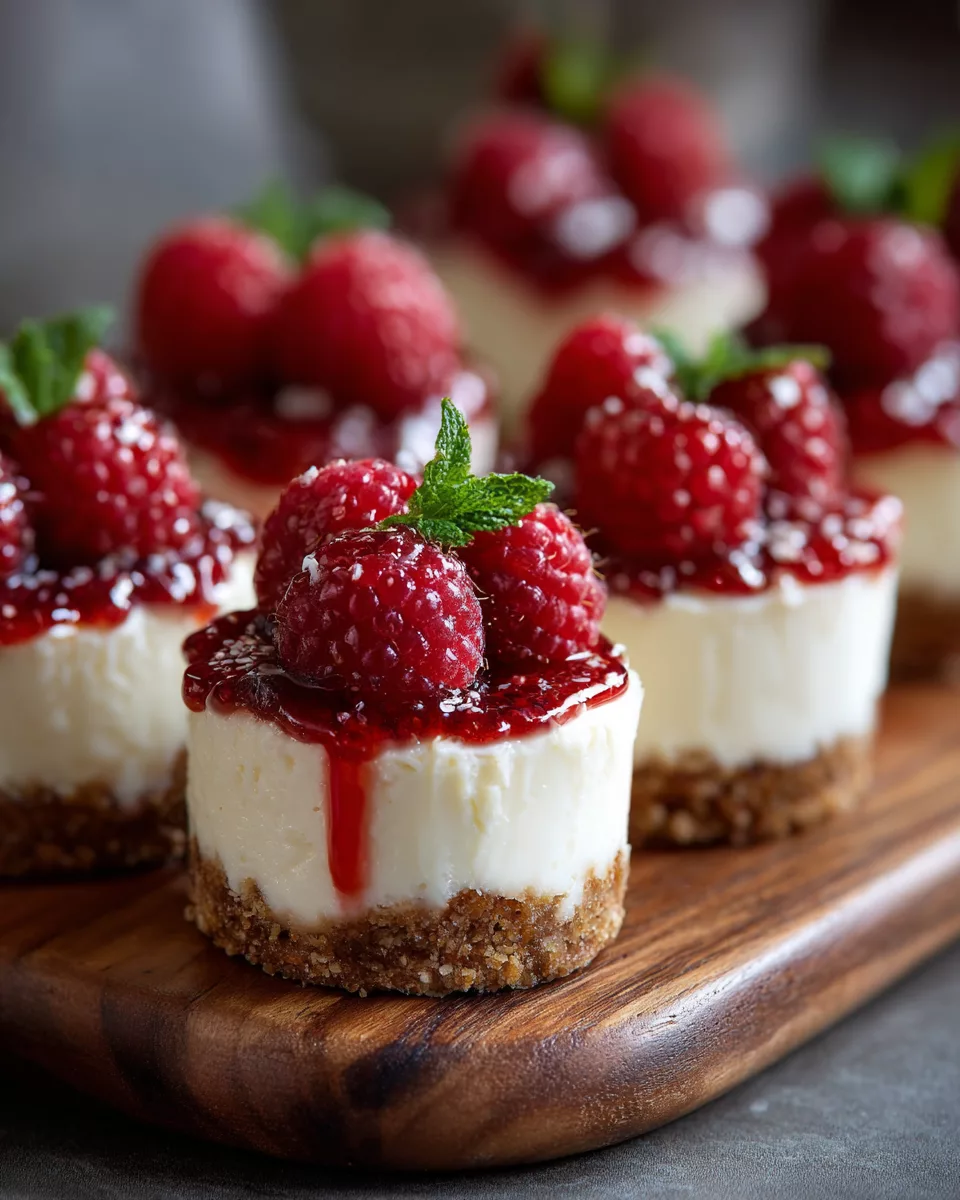 No Bake Mini Lemon Raspberry Cheesecakes Recipe Delight