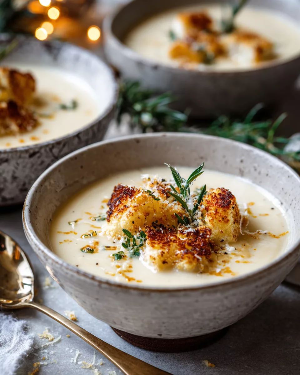 Roasted Garlic Cheddar Cauliflower Soup: Perfect Comfort Food