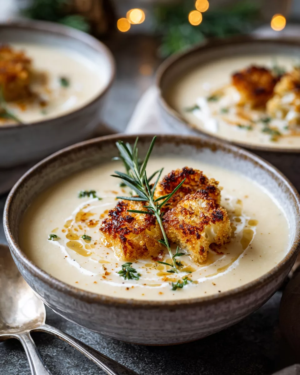 Roasted Garlic Cheddar Cauliflower Soup: Perfect Comfort Food