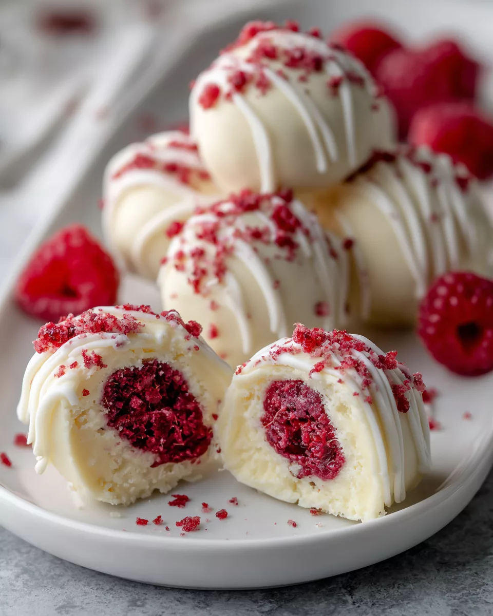Delight in White Chocolate Raspberry Cheesecake Balls Recipe