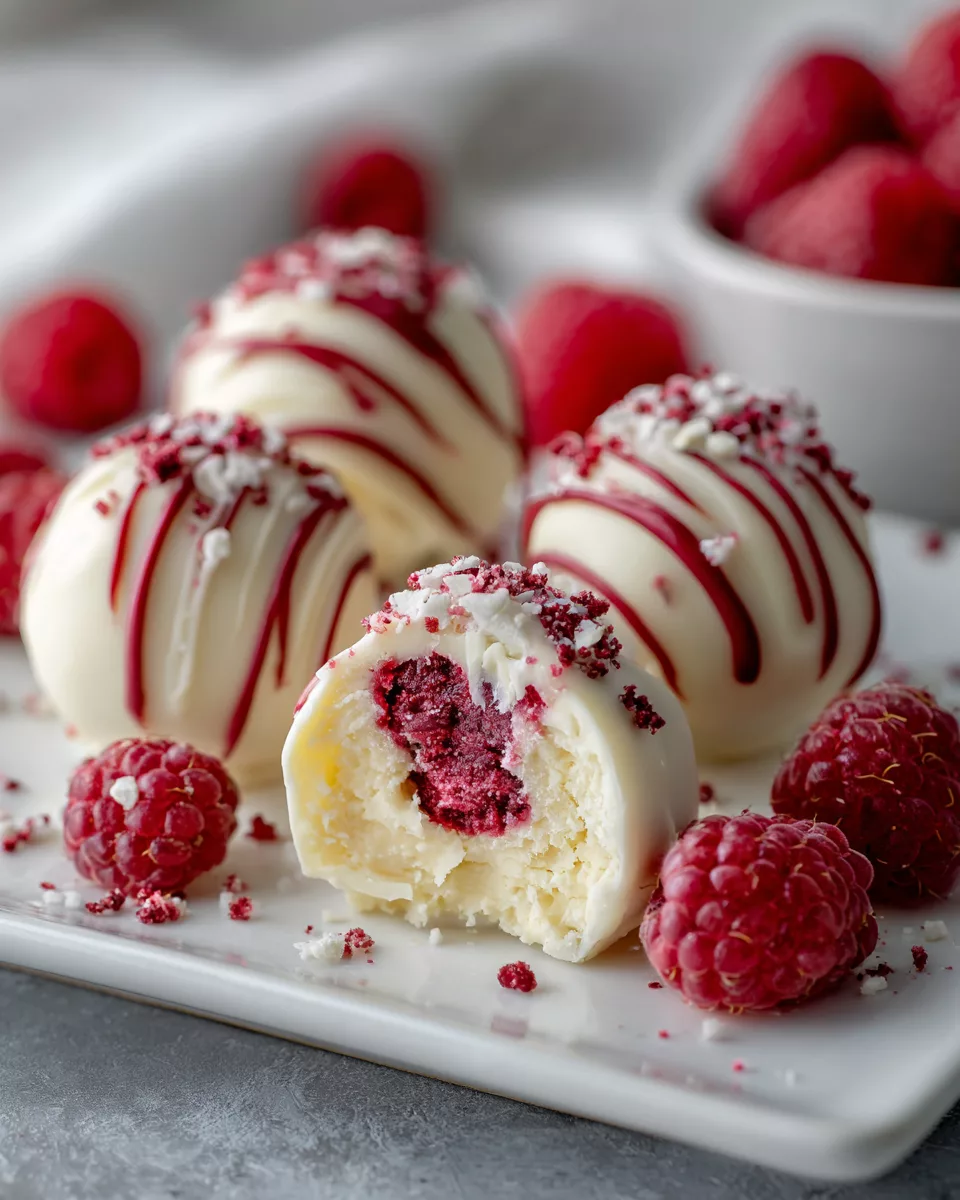 Delight in White Chocolate Raspberry Cheesecake Balls Recipe