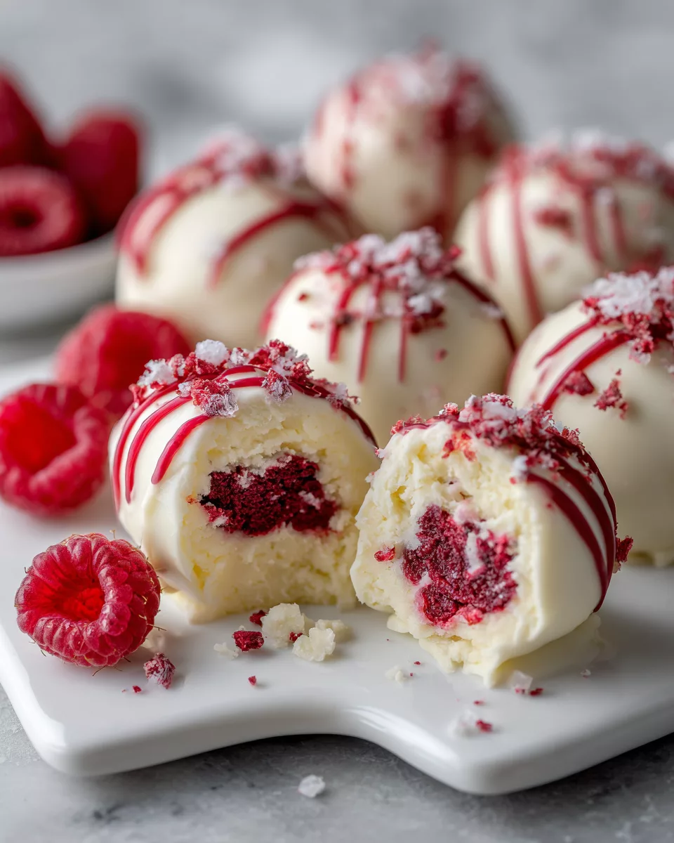 Delight in White Chocolate Raspberry Cheesecake Balls Recipe