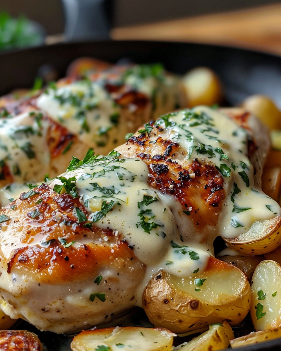 chicken breast and potatoes recipes with Creamy Alfredo Sauce - Recips ...