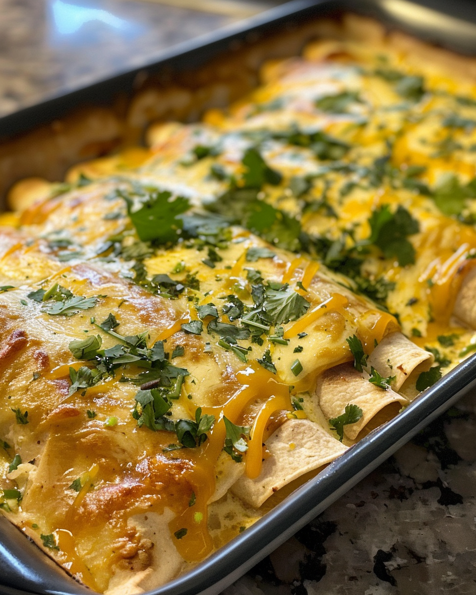 creamy chicken enchiladas with Honey Mustard Dressing - Recips by lily