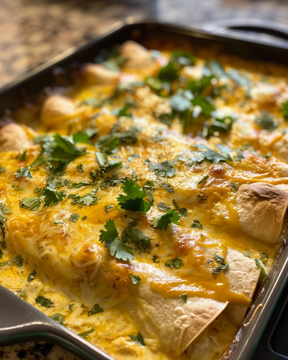 creamy chicken enchiladas with Honey Mustard Dressing - Recips by lily