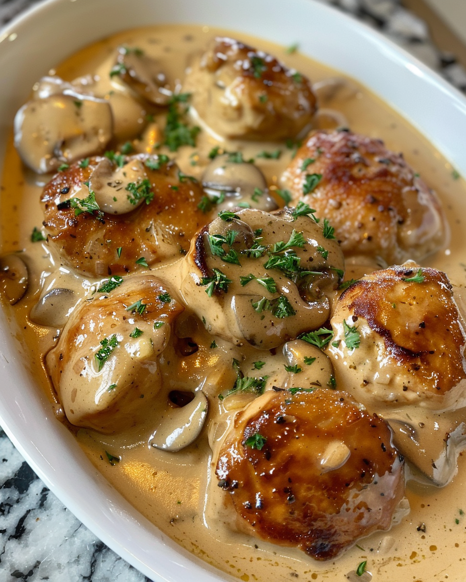 creamy garlic chicken with Ground Beef - Recips by lily