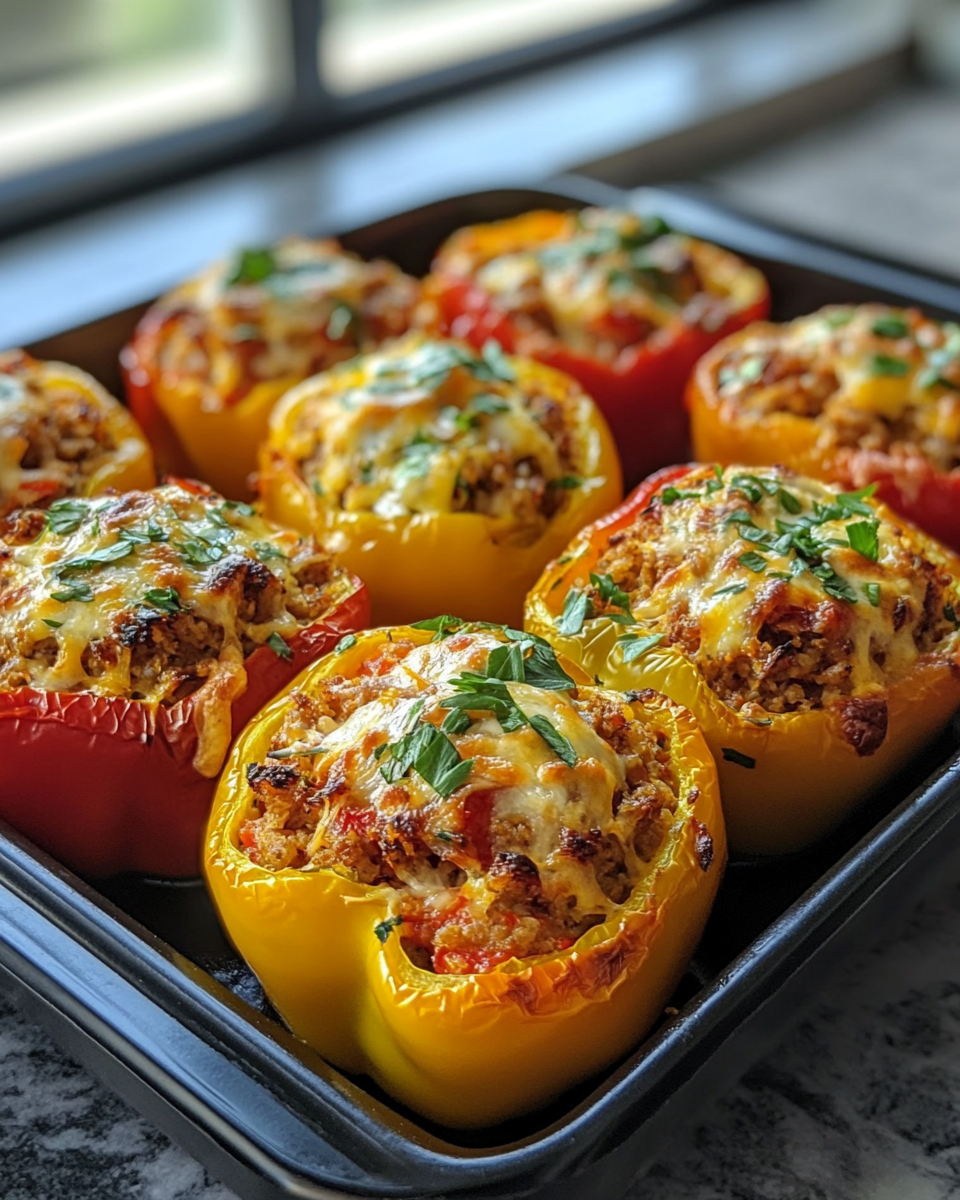 bell pepper recipes stuffed with Greek Yogurt Sauce - Recips by lily