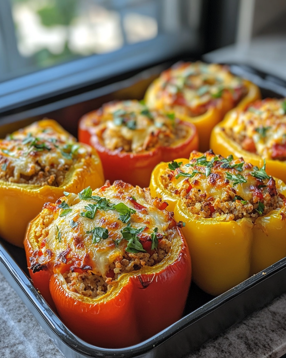 bell pepper recipes stuffed with Greek Yogurt Sauce - Recips by lily