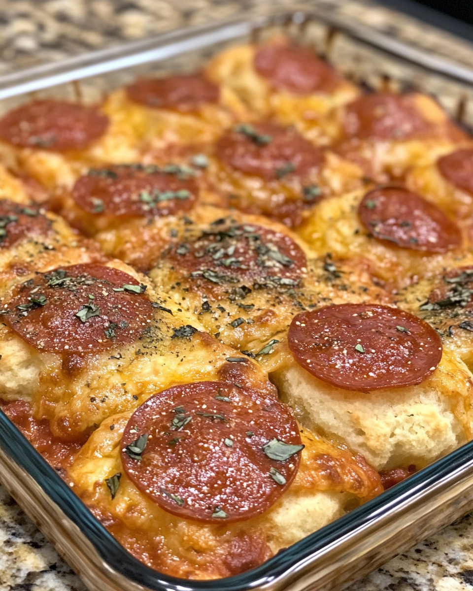 Bubble Up Biscuit Pizza Casserole - Recips by lily