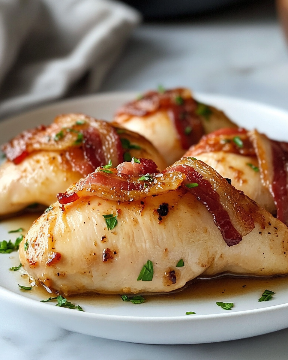 chicken breast instant pot recipes with Crispy Bacon - Recips by lily