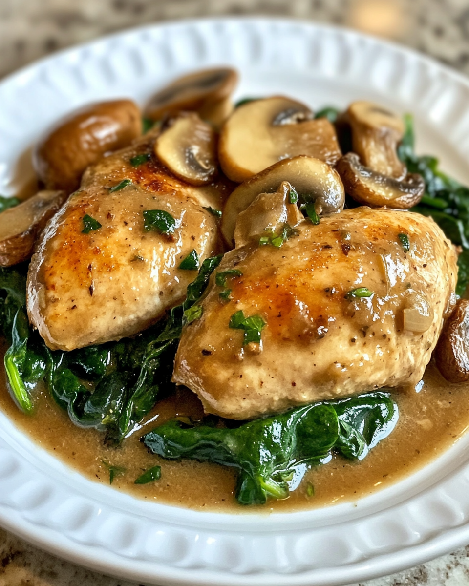 chicken breast slow cooker recipes with Spinach and Mushrooms - Recips ...