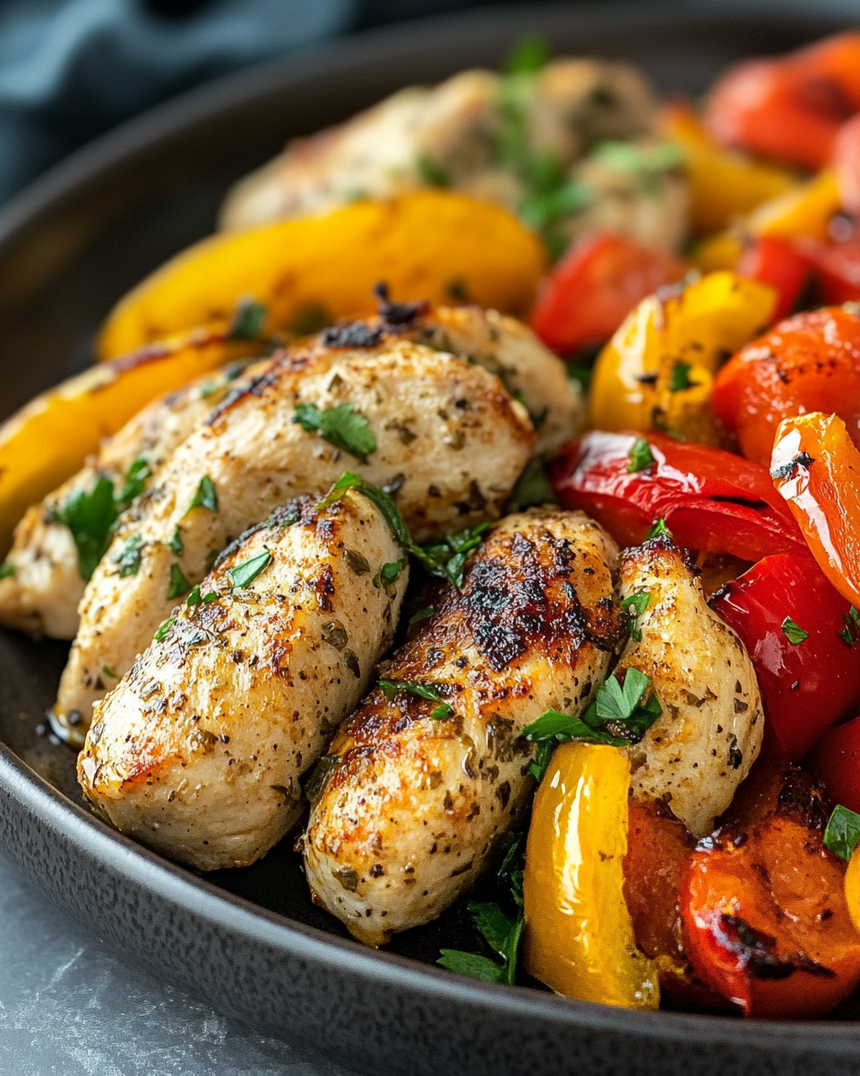 chicken breast tenderloin recipes with Roasted Bell Peppers - Recips by ...
