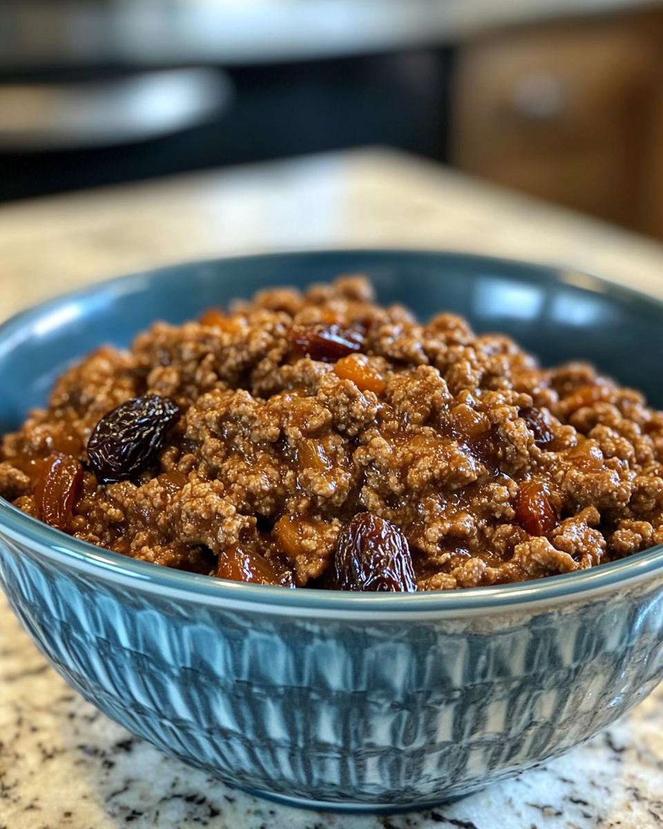 ground beef crockpot with Raisins and Dates - Recips by lily