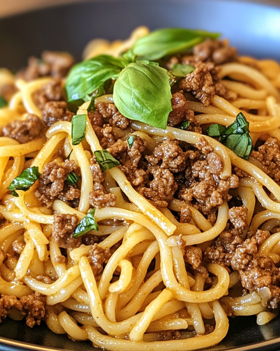 ground beef noodles recipes with Fresh Basil - Recips by lily