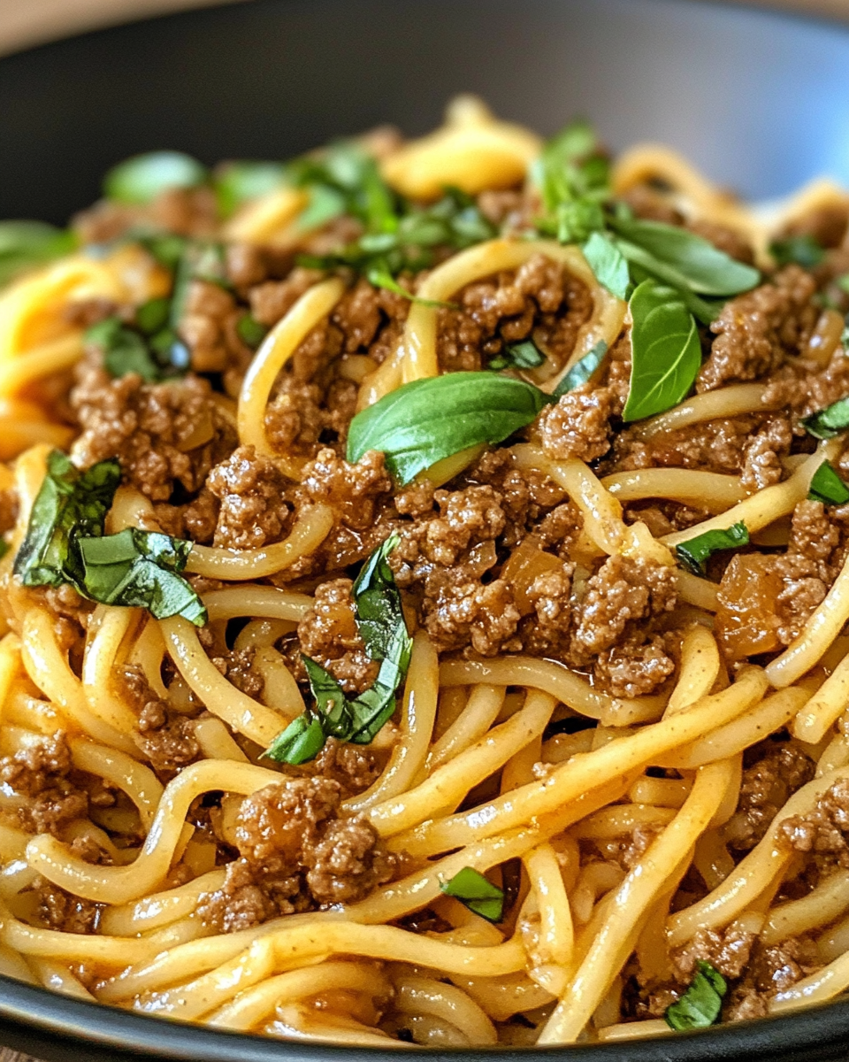 ground beef noodles recipes with Fresh Basil - Recips by lily