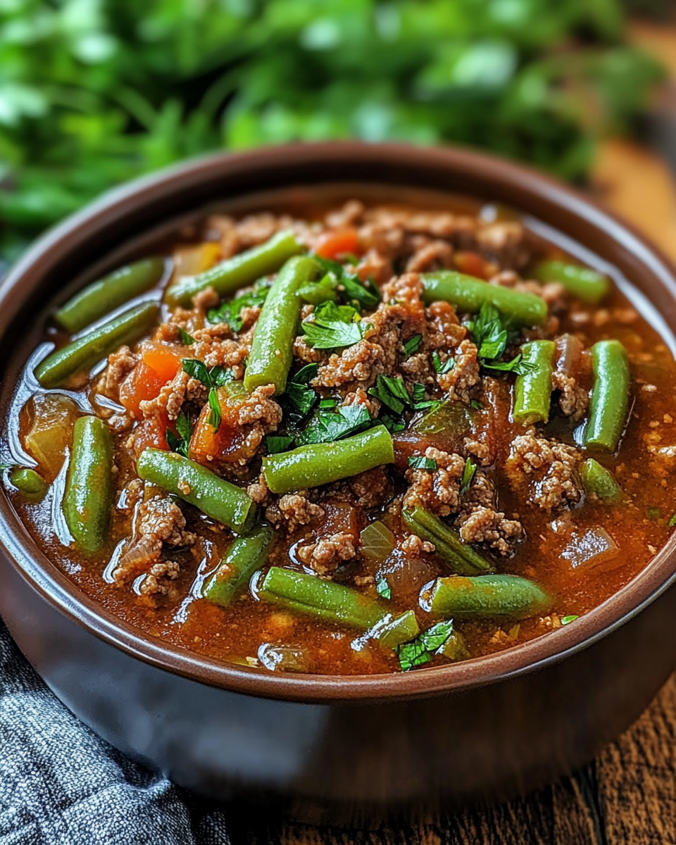 ground beef slow cooker recipes with Green Beans - Recips by lily