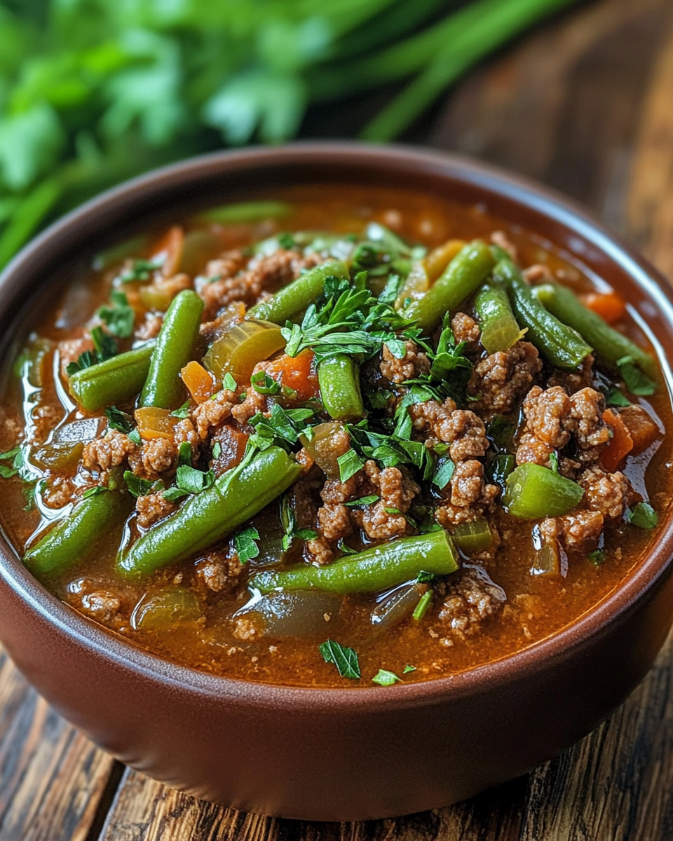 ground beef slow cooker recipes with Green Beans - Recips by lily