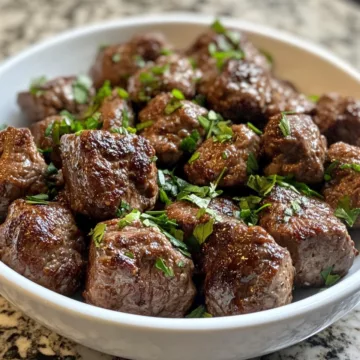 High Protein Slow Cooker Garlic Butter Beef Bites - Recips by lily