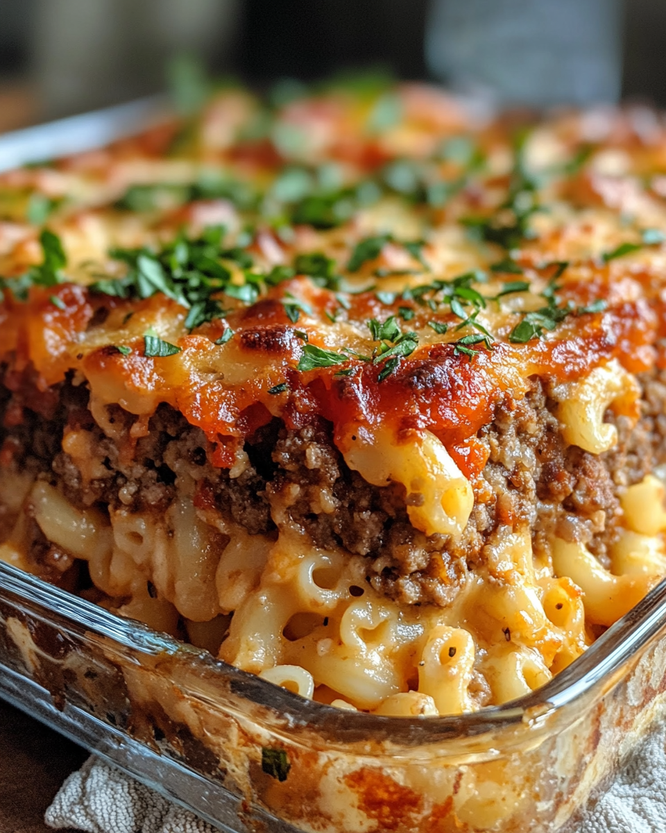 Irresistible Mac and Cheese Meatloaf Casserole - Recips by lily