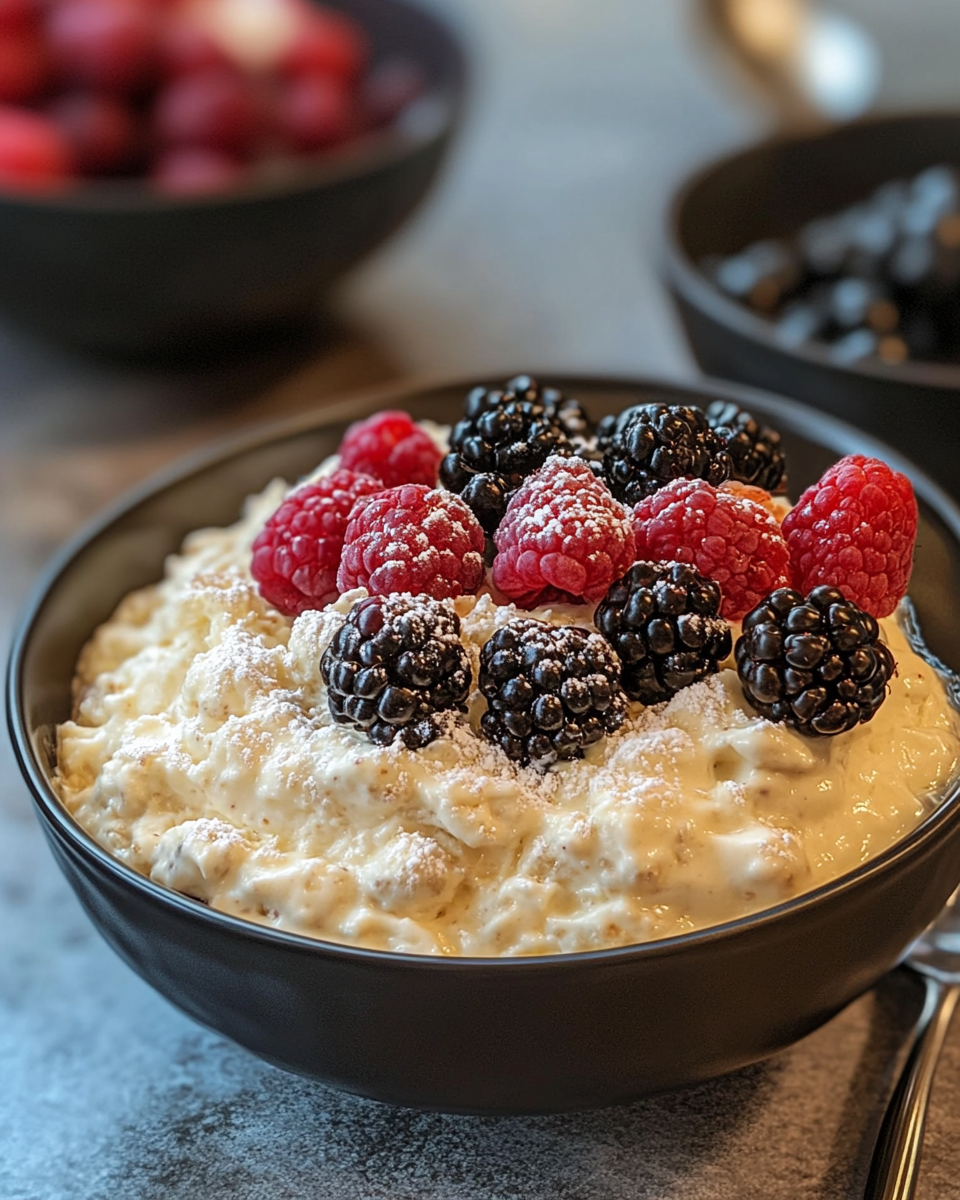 rice pudding with Berries Mix - Recips by lily