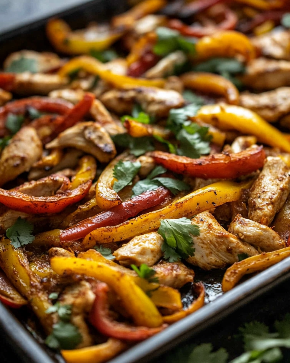 Sheet Pan Chicken Fajitas - Recips by lily