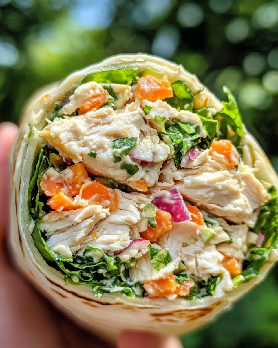 Creamy Chicken Salad Wrap - Recips by lily