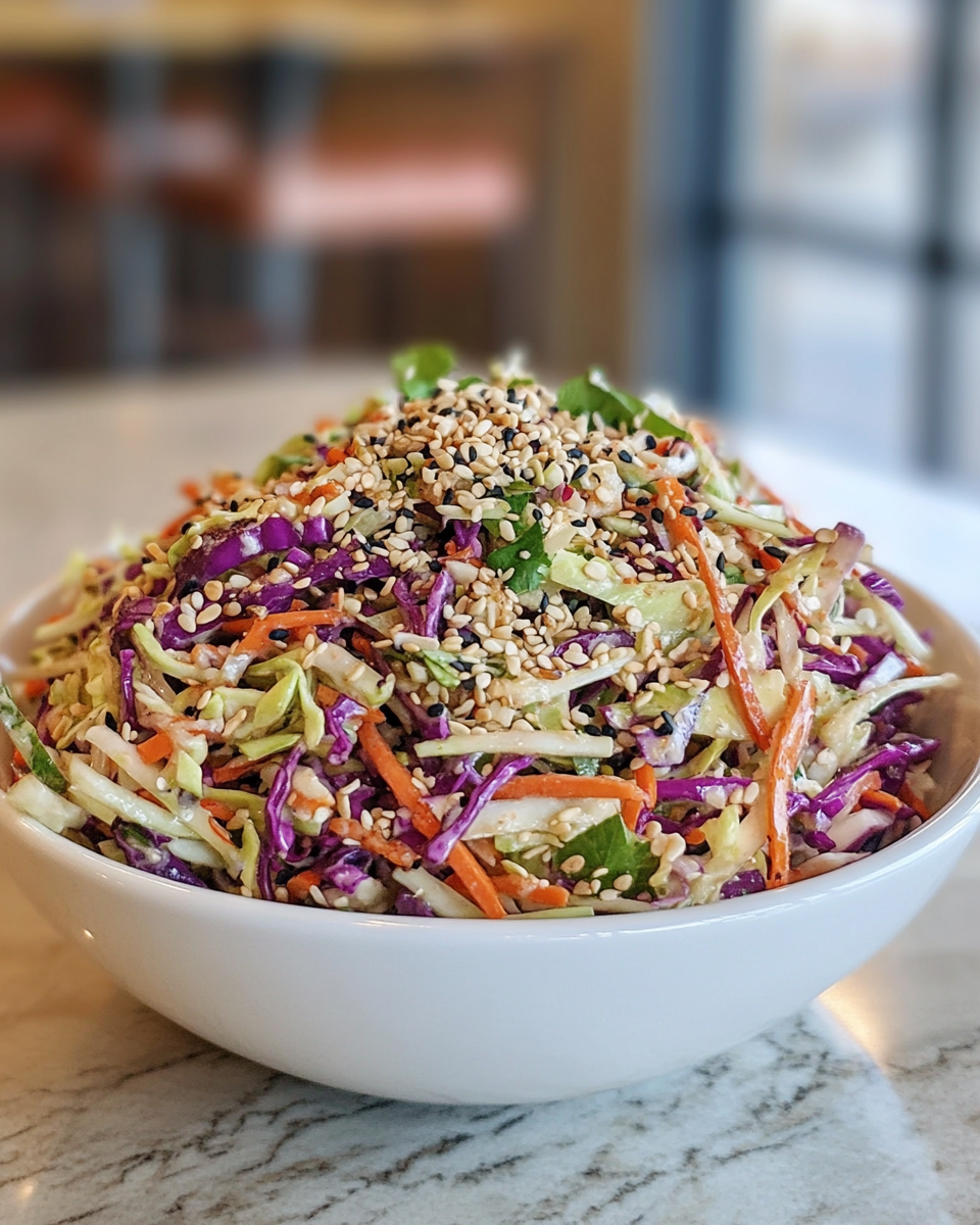 Sesame-Powered Crunch: The Slaw That Steals the Show! 🍽️ - Recips by lily