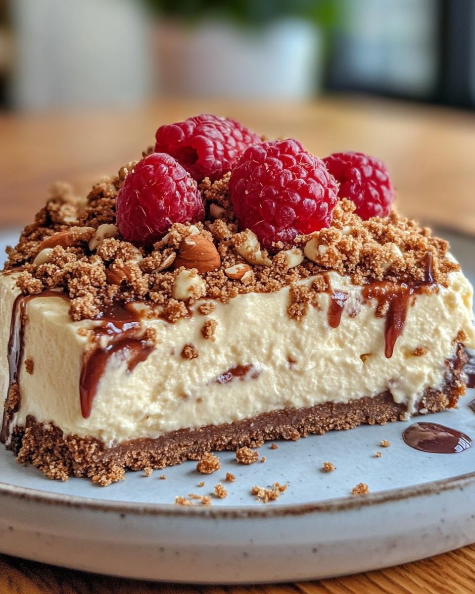Vegan Cheesecake With Crumble Topping